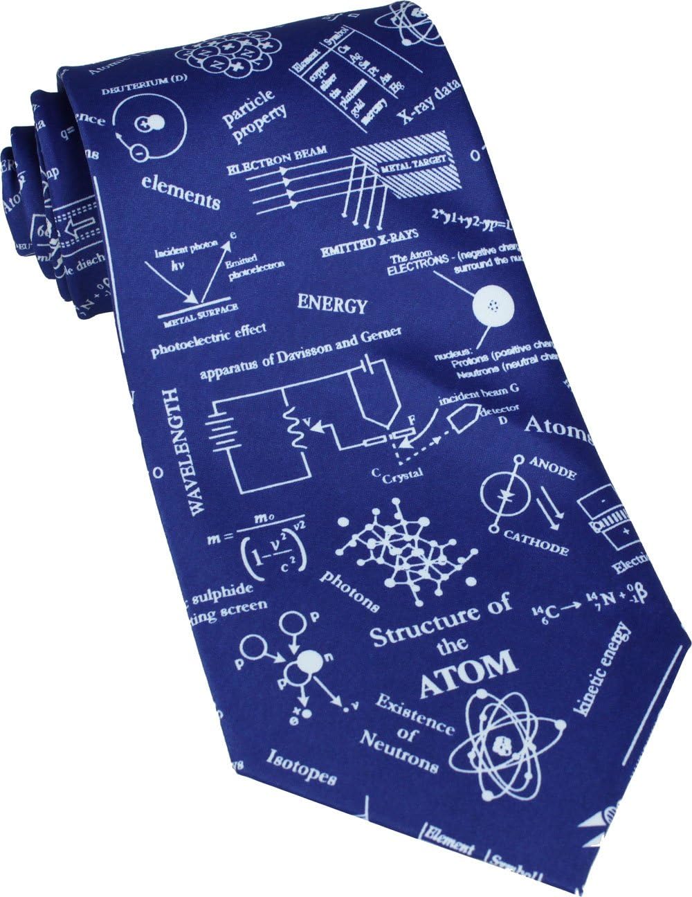 Structure of Atom Novelty Tie - Science Gift - Teacher Tie : Amazon.co ...