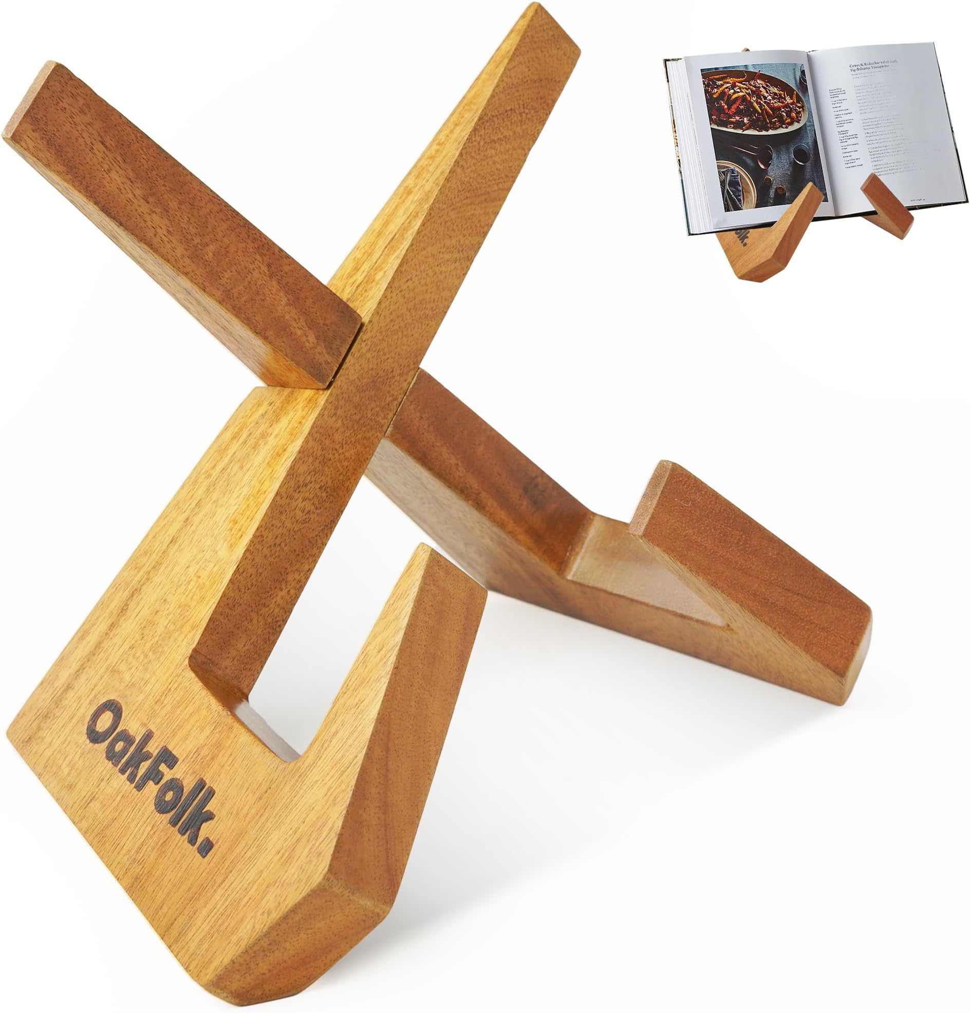 Amazon.com: Willow & Croft Recipe Holder. Cookbook Stand. Rustic ...