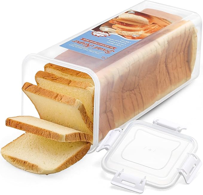 Amazon.com: AOZITA Bread Box with Airtight Lid, Bread Storage Container ...