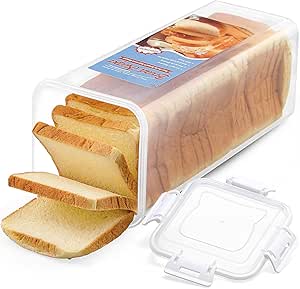 Amazon.com: AOZITA Bread Box with Airtight Lid, Bread Storage Container ...