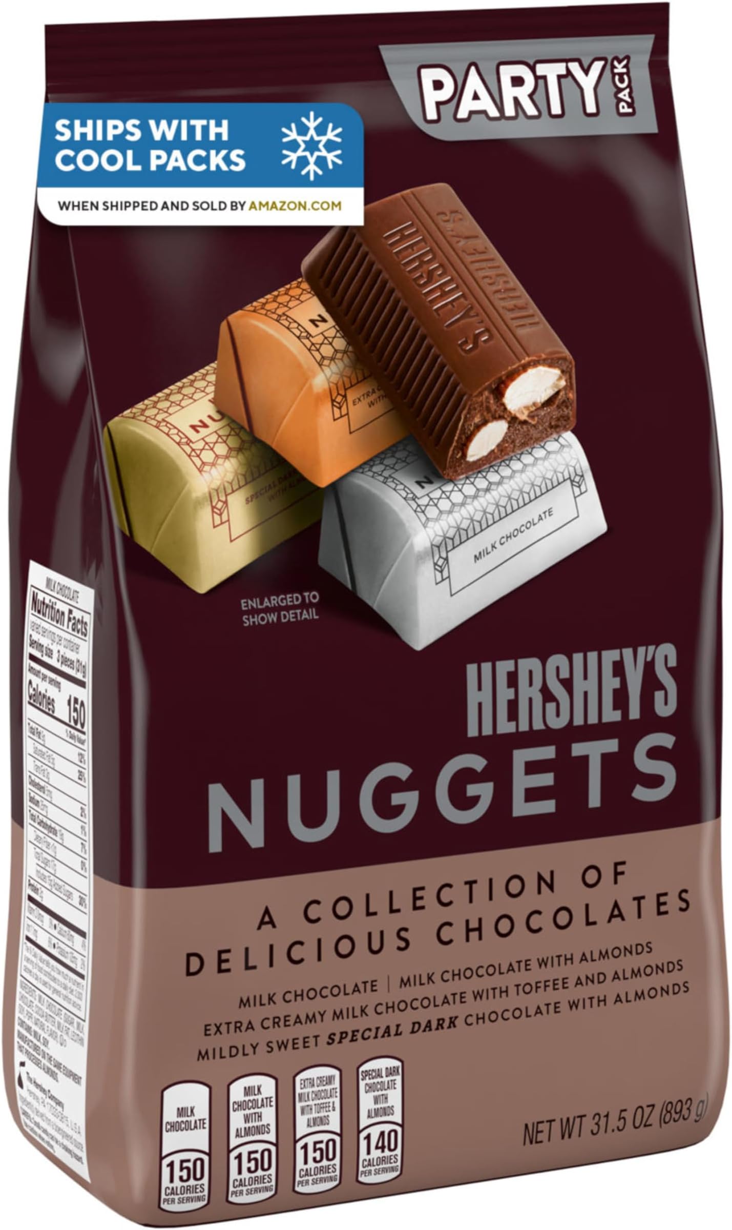 Amazon.com : HERSHEY'S NUGGETS Assorted Chocolate Candy Party Pack ...