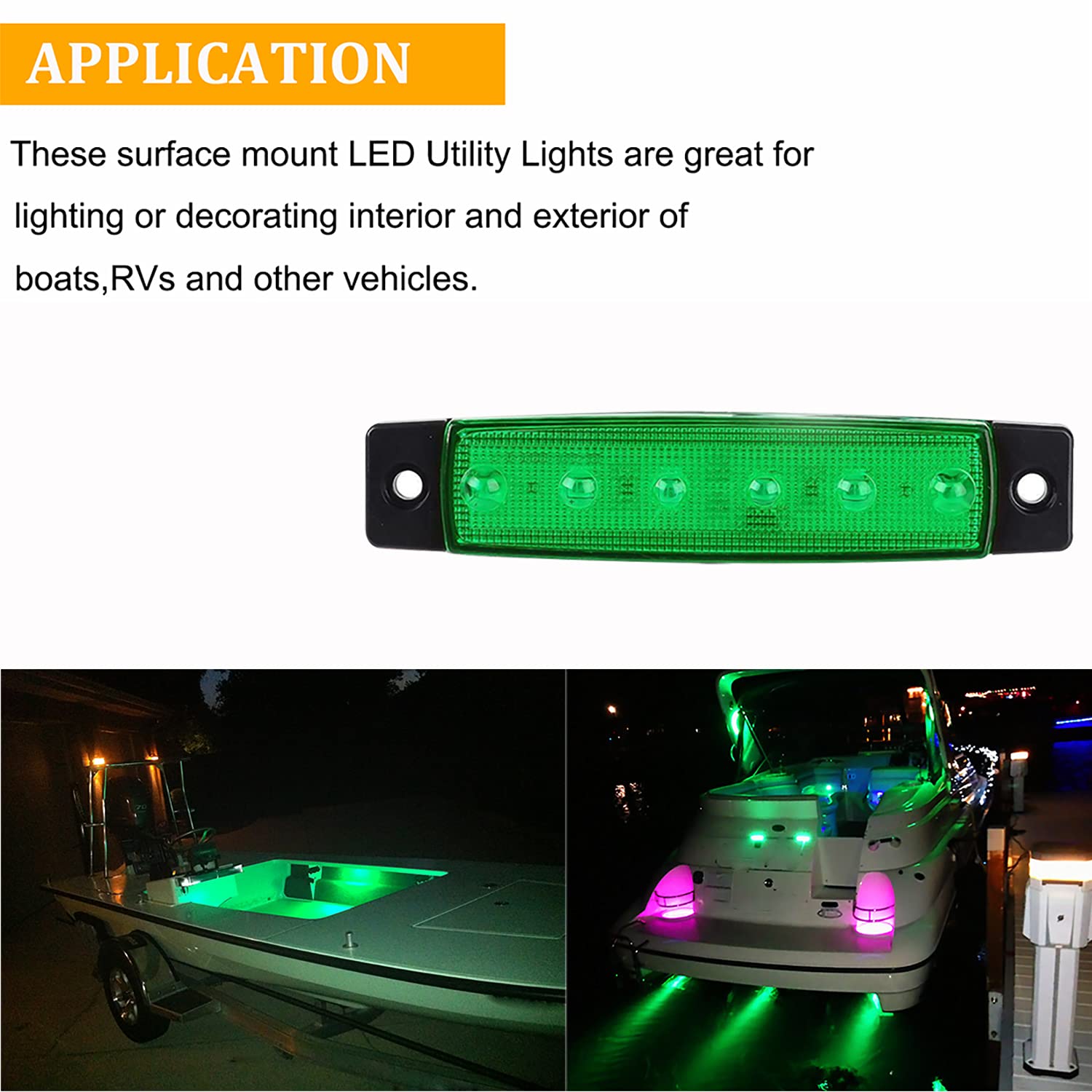 Snapklik.com : PSEQT LED Boat Interior Lights Marine Courtesy Light ...