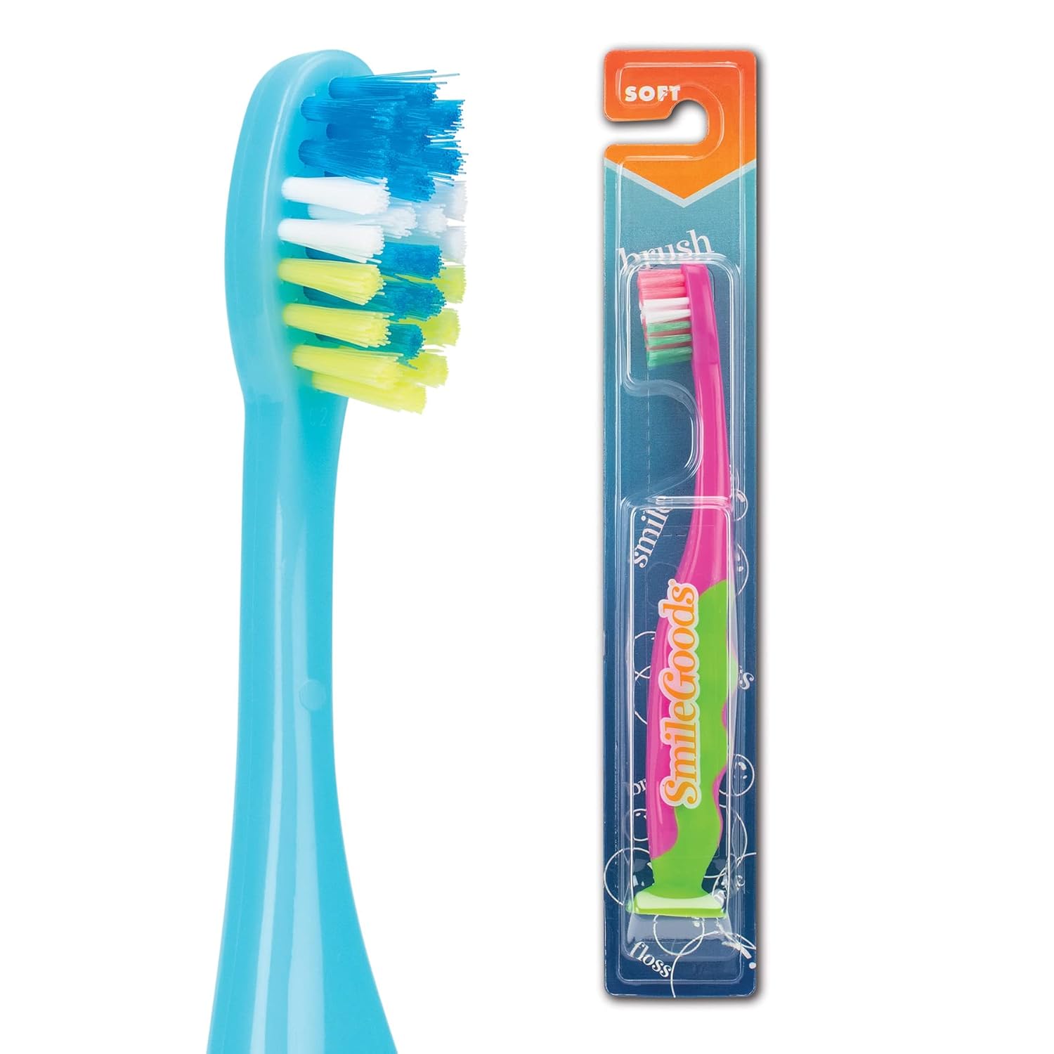 Amazon.com: Practicon SmileGoods Y252 Child Toothbrush, Easy Grip ...