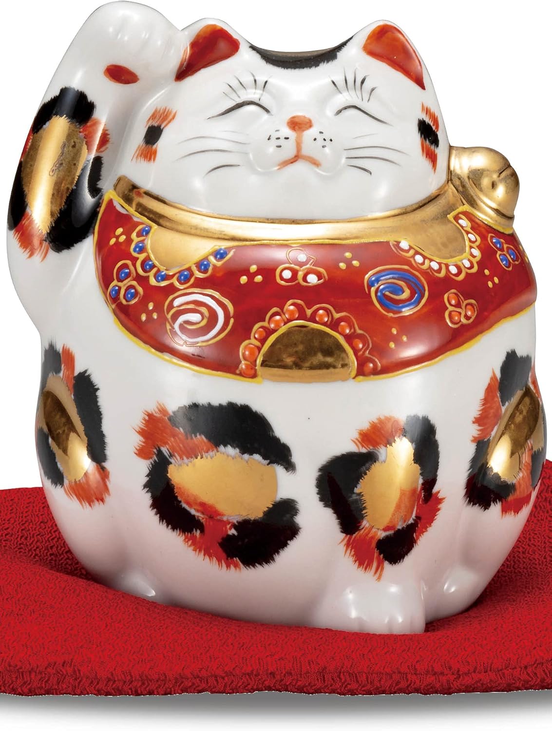 Amazon.com: Japanese Maneki Neko Right Hand Lucky Cat Kutani Ceramic ...