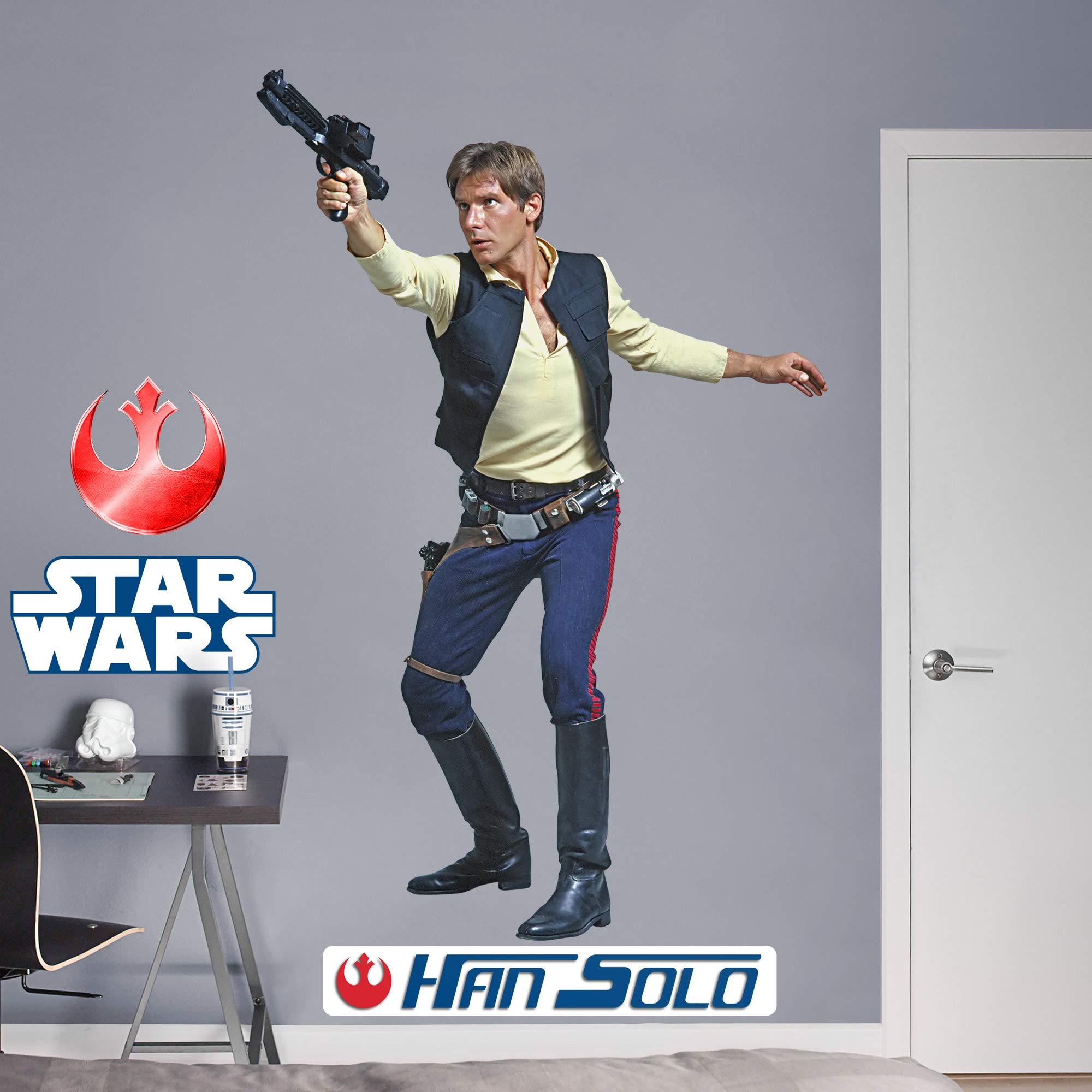 Amazon.com: Fathead Star Wars Han Solo Wall Graphic : Tools & Home ...
