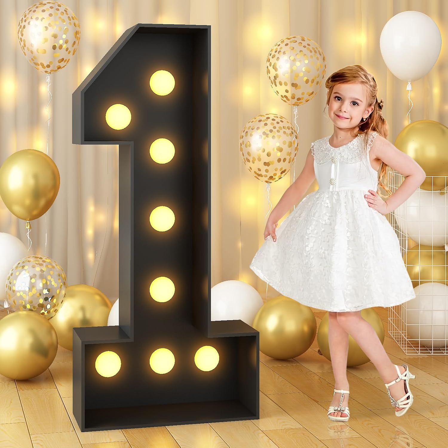4FT Light Up Numbers 1 Black Number Marquee with Australia | Ubuy
