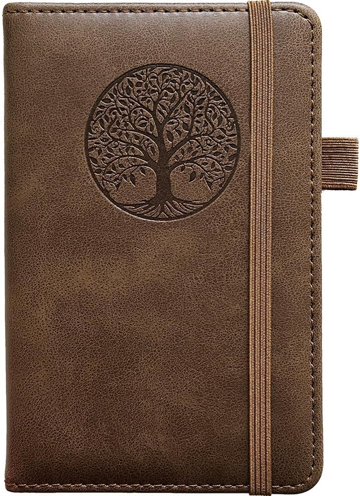 Amazon.com : BIYUNRO Small Pocket Notebook, Leather Journal Mini (Pink ...