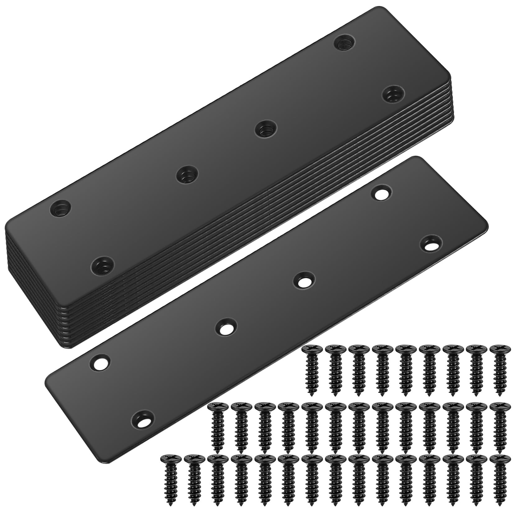 10 Pcs Flat Joining Plates, Metal Mending Plates for Wood, Timber ...