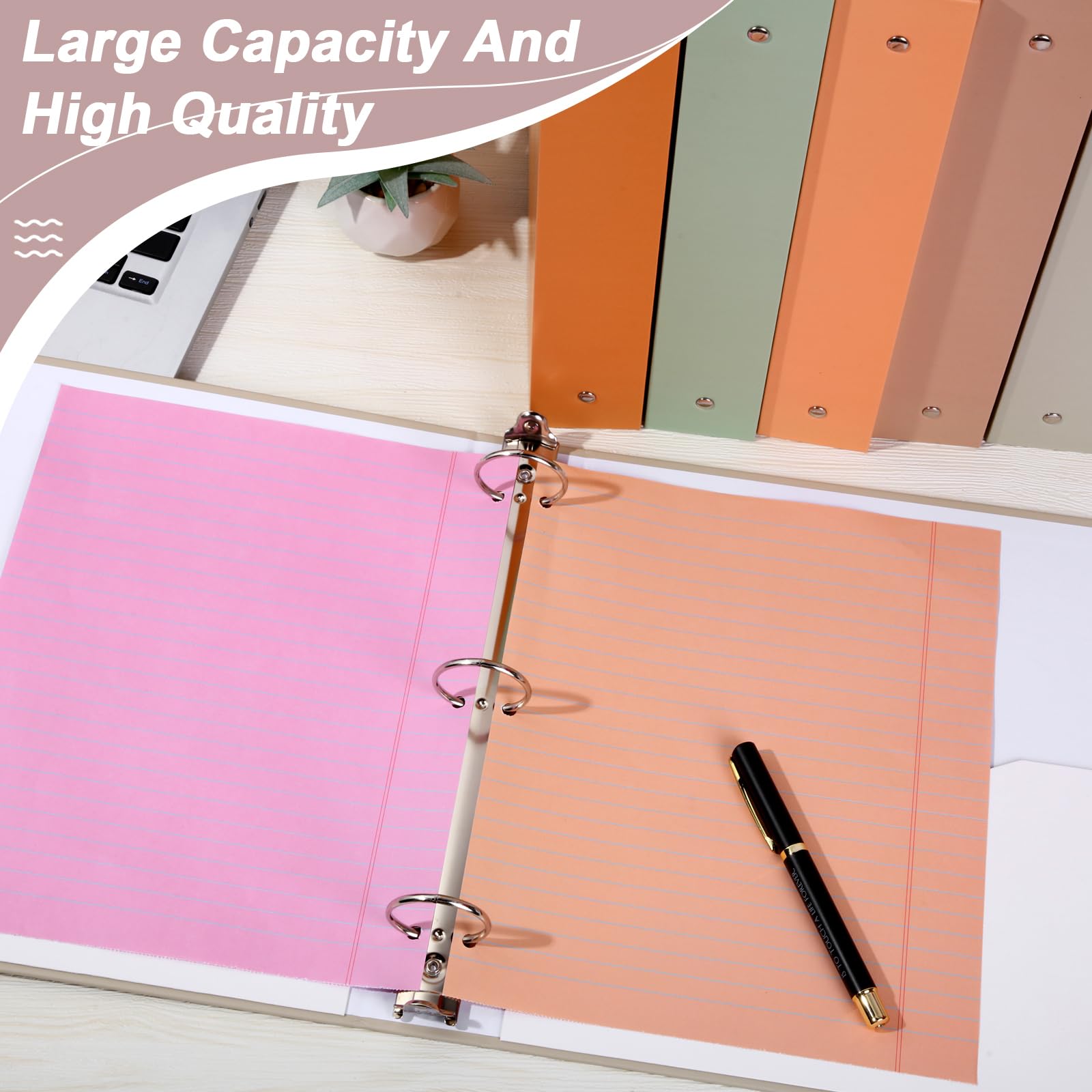 Snapklik.com : Cholemy 6 Pcs 3 Ring Binder, Heavy Duty Round Binders