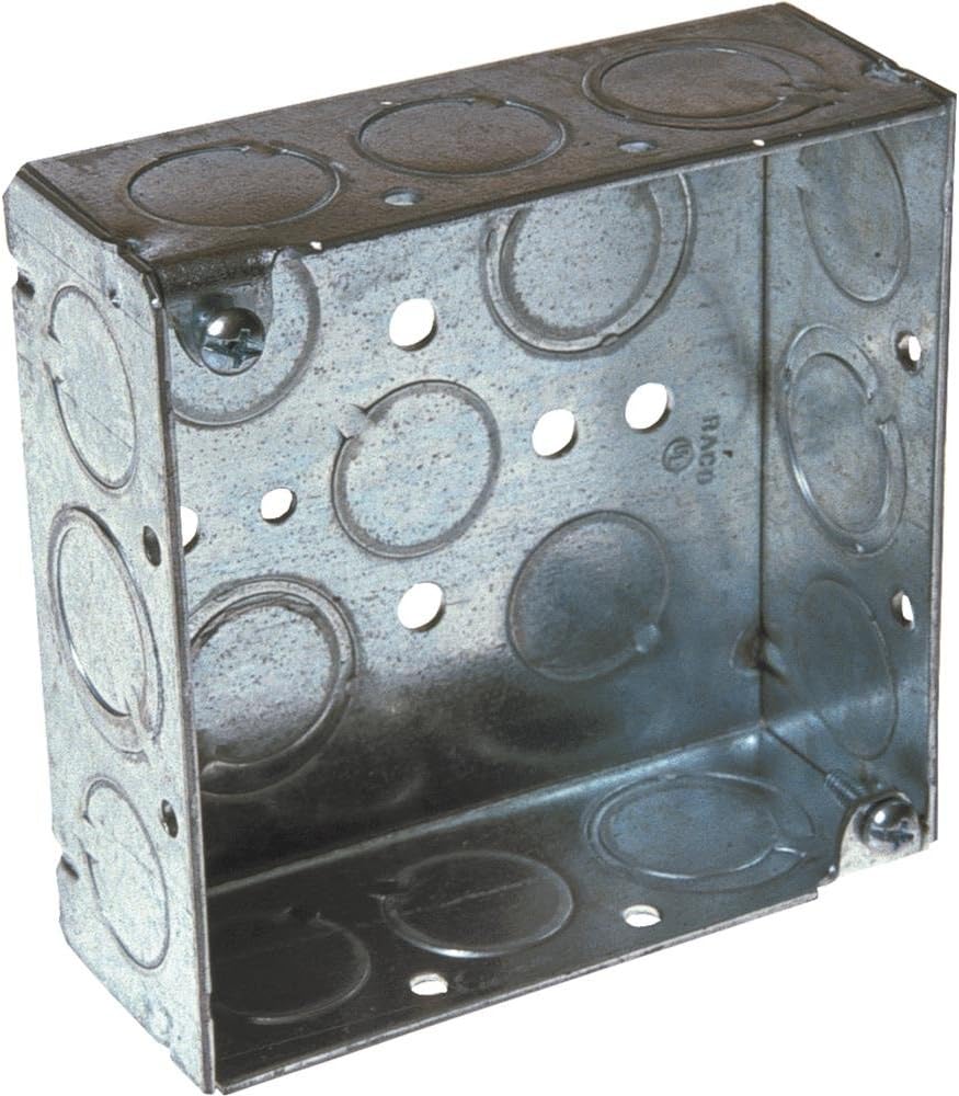 Steel City 531511234UB 4" Square Box Extension Ring, 21 Cubic Inches, 1 ...