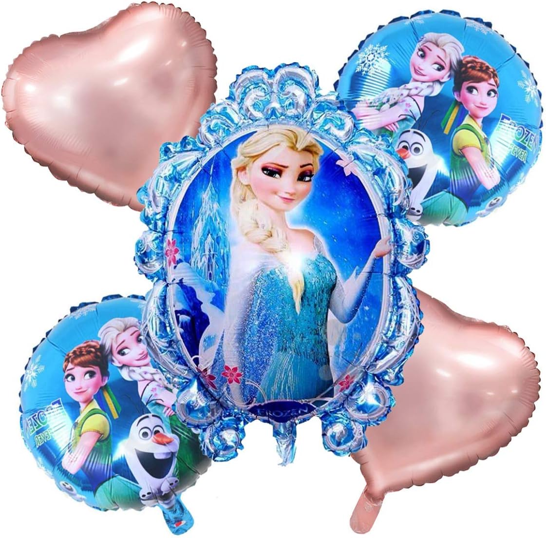 Jagmag® Elsa Frozen Theme Foil Balloon Set of 5, Frozen Theme Balloon ...