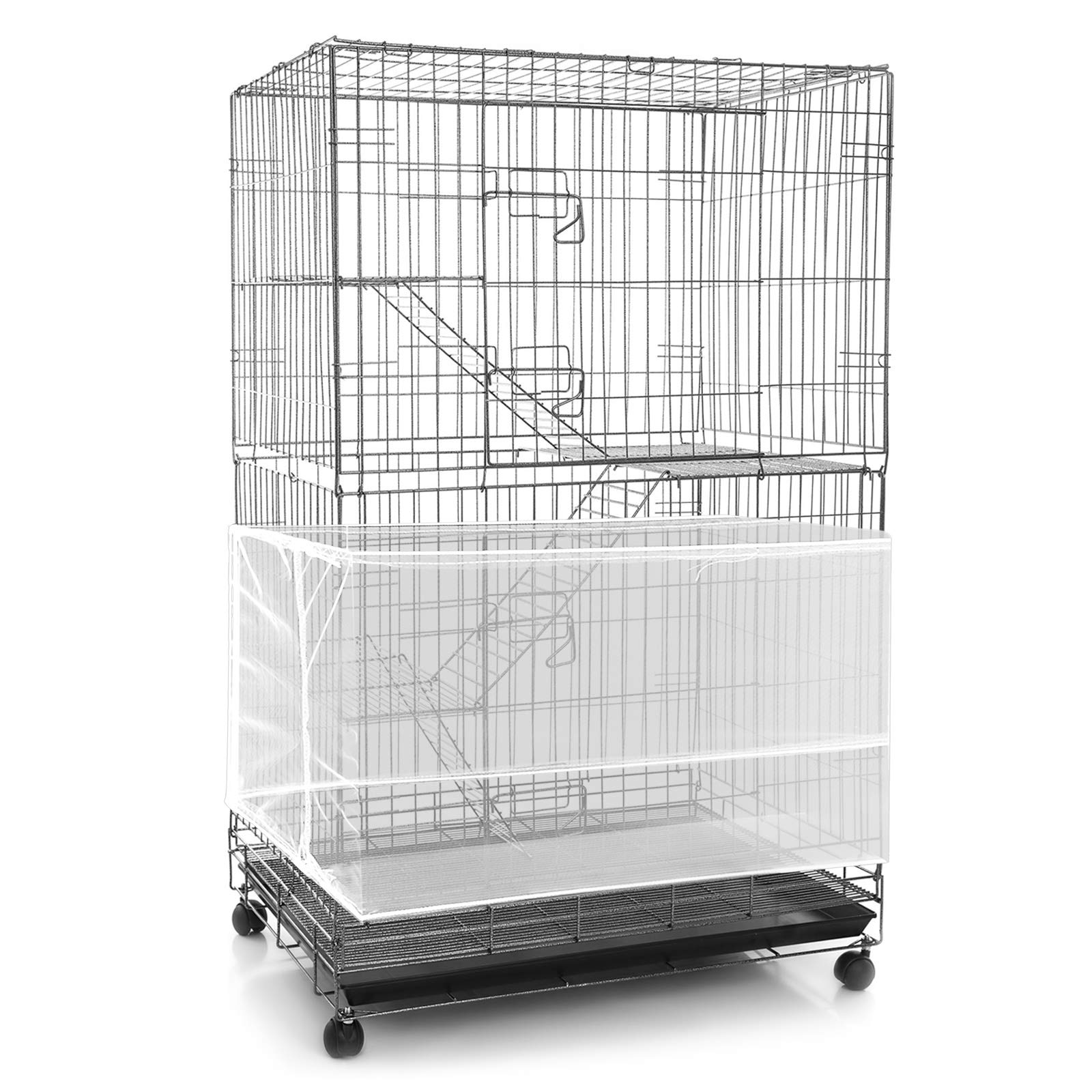 Amazon.com : Shappy Large Bird Cage Net, Bird Cage Seed Catcher ...