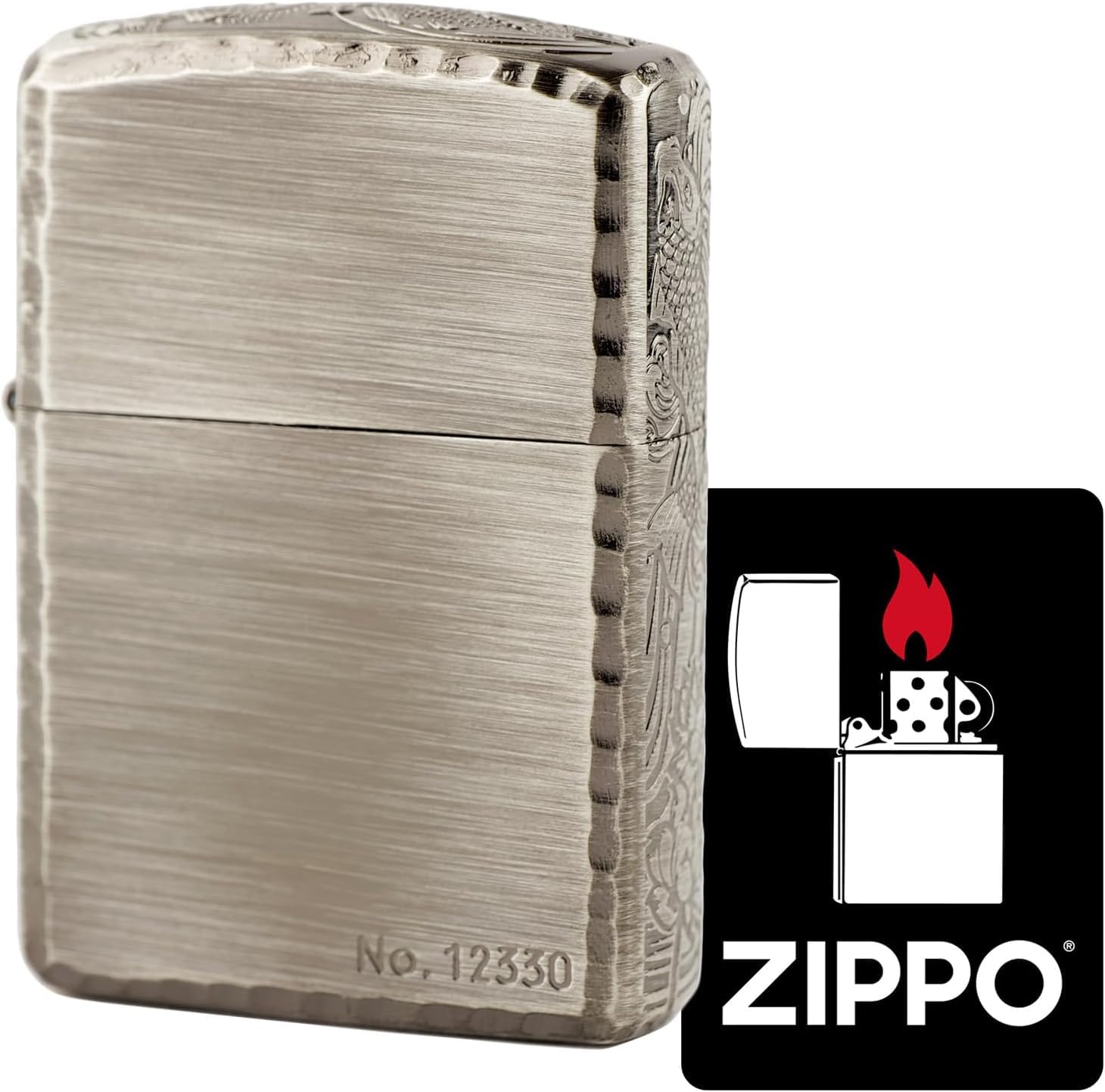 Amazon.com: Zippo Armor Windproof Brass Lighter 3 Sided Carp Lighter ...