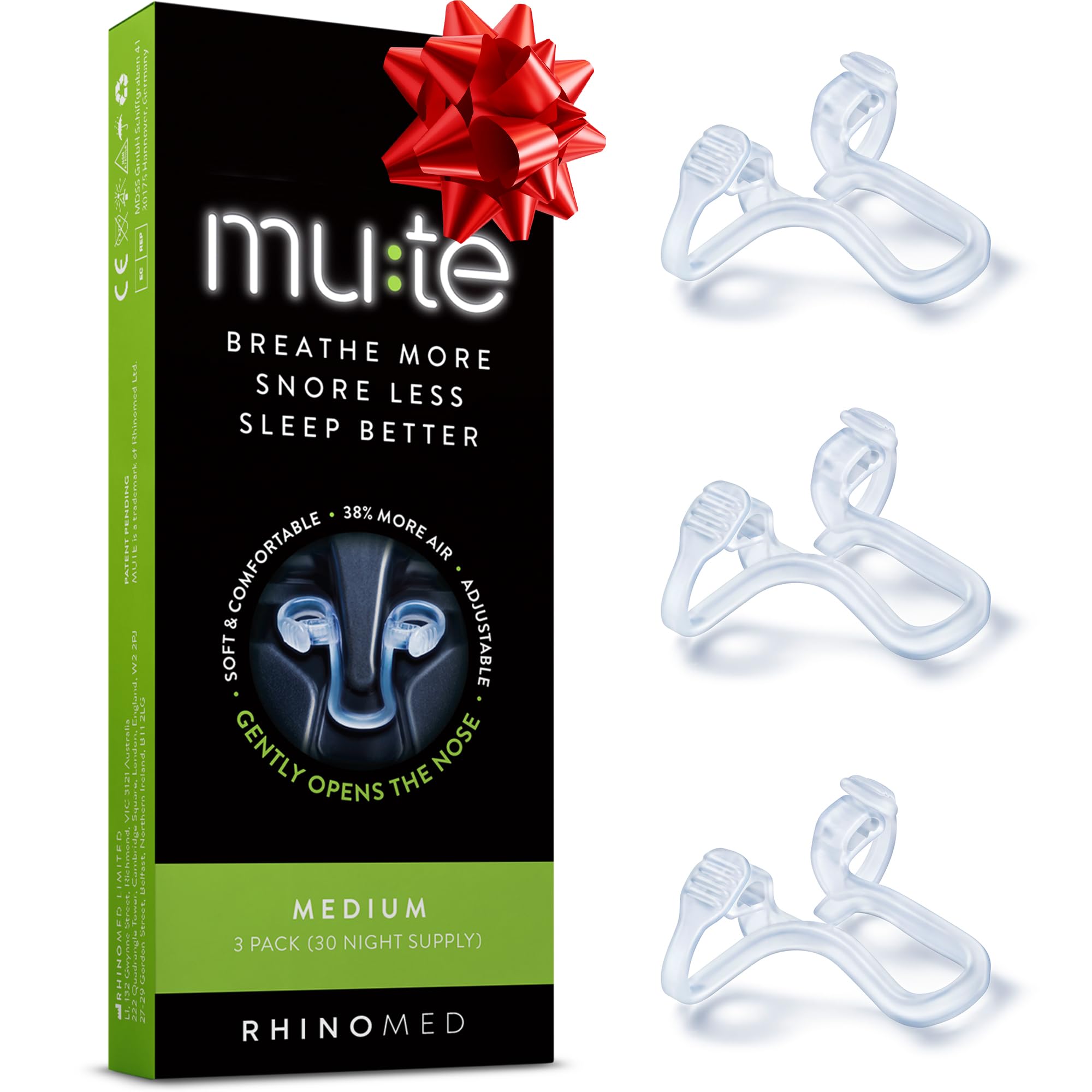 Buy Rhinomed Mute Nasal Dilator for Snore Reduction - Anti-Snoring Aid ...