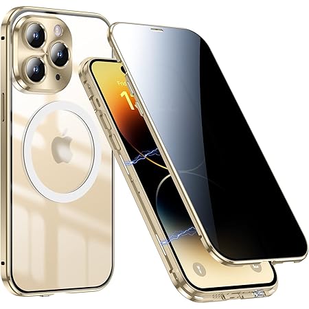 Jonwelsy Anti Peeping Case for iPhone 14 Pro Max, 360 Degree Front and ...