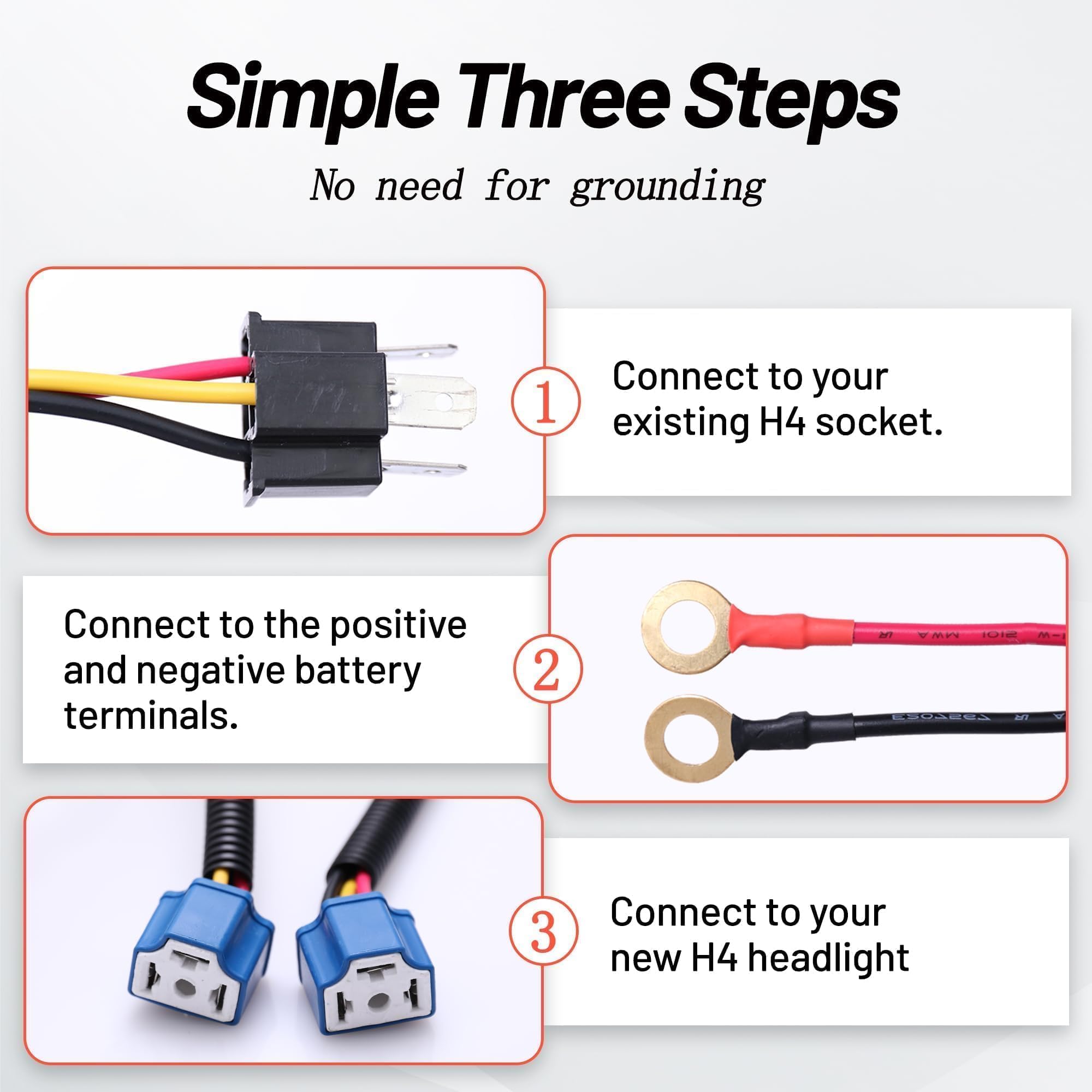 Snapklik.com : lux Universal H4 Relay Harness For H6054 LED Headlight ...