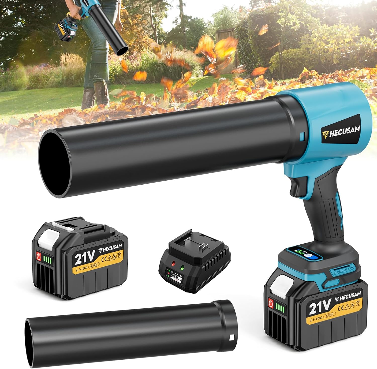 Amazon.com: Leaf Blower Cordless - 780CFM 895MPH Handheld Turbo Jet ...