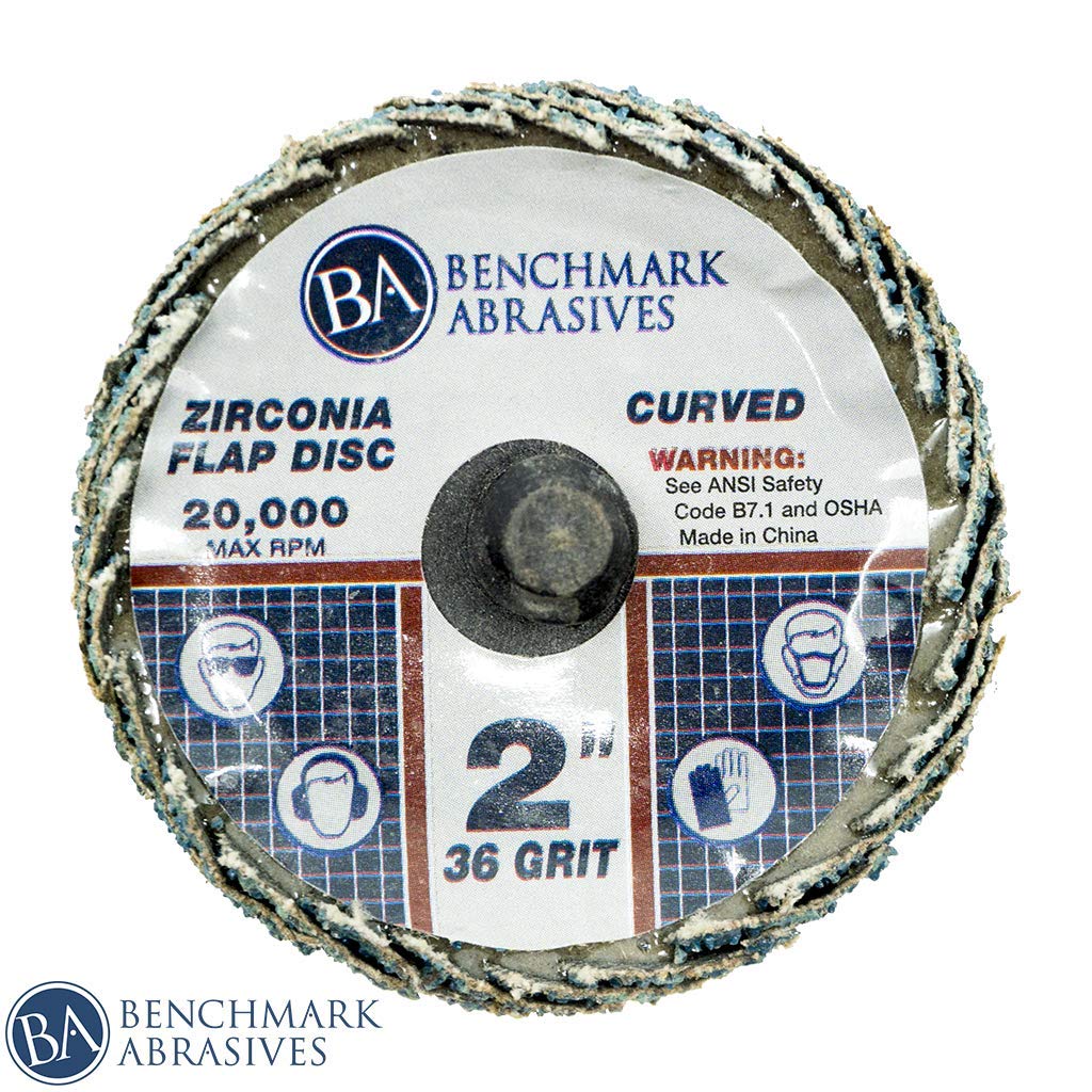 Snapklik.com : Benchmark Abrasives 2" Quick Change Zirconia Curved Flap ...
