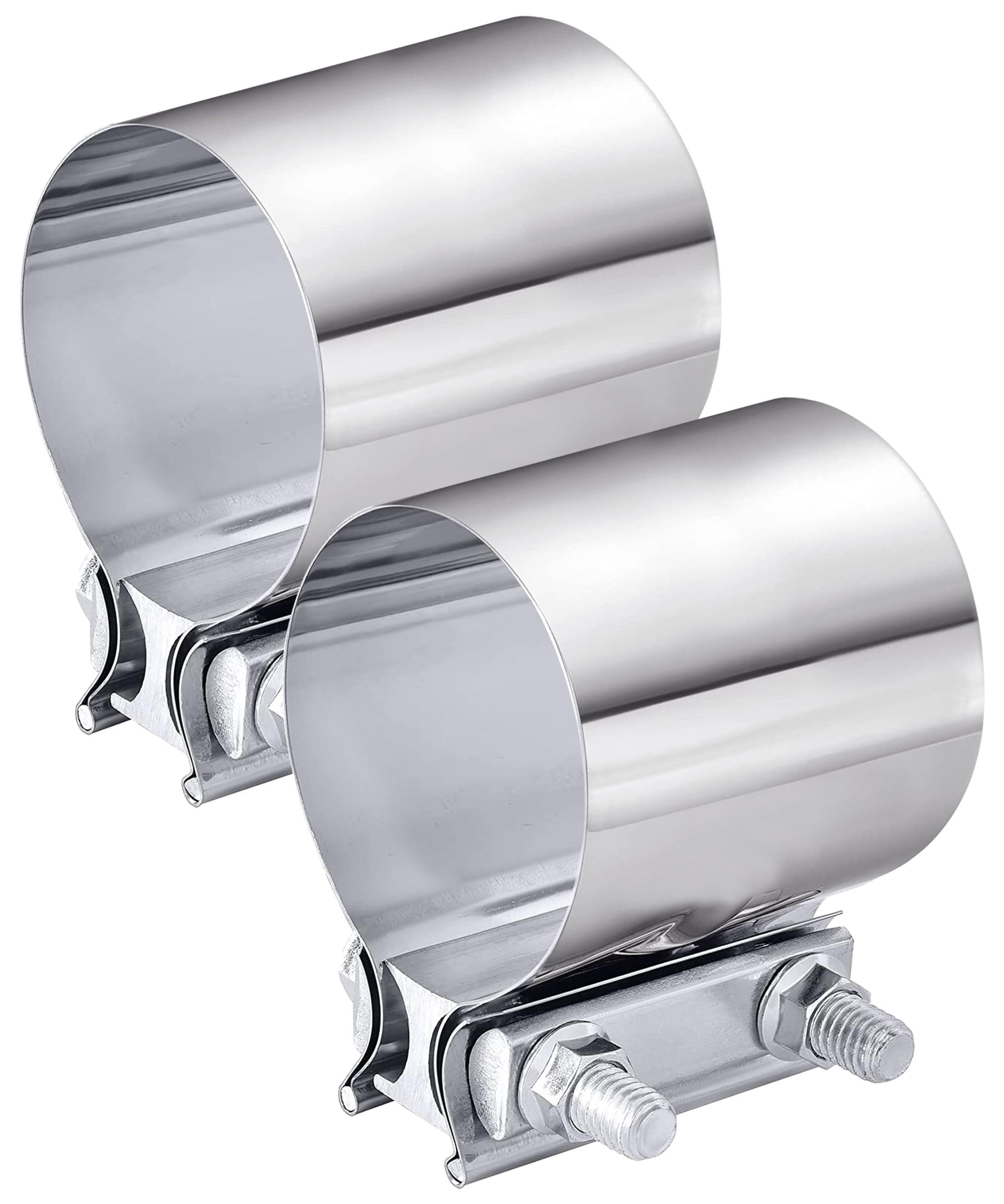 Snapklik.com : Zlirfy 2PCS Exhaust Clamp,Stainless Steel Butt Joint ...