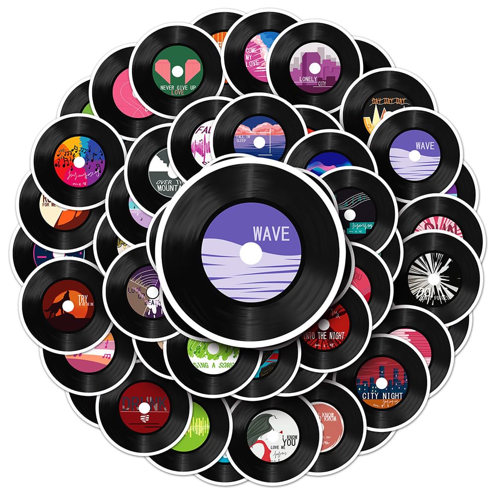 Amazon.com: Record Stickers for Teens Youngs Men Women|50 Pcs|Trendy ...