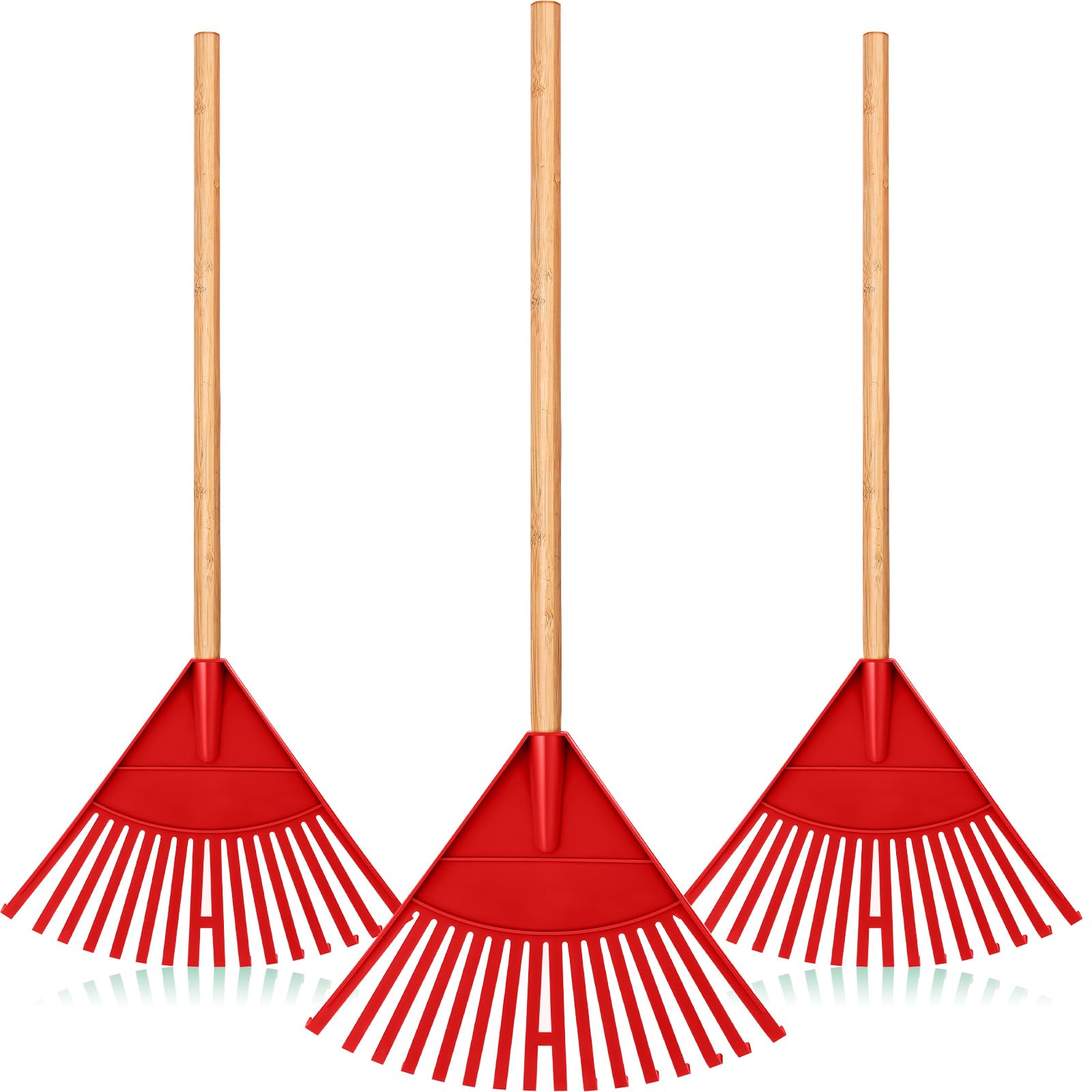 Macarrie Pack of 3 Kids Rakes with Hardwood Handle Lawn Garden Rake for ...