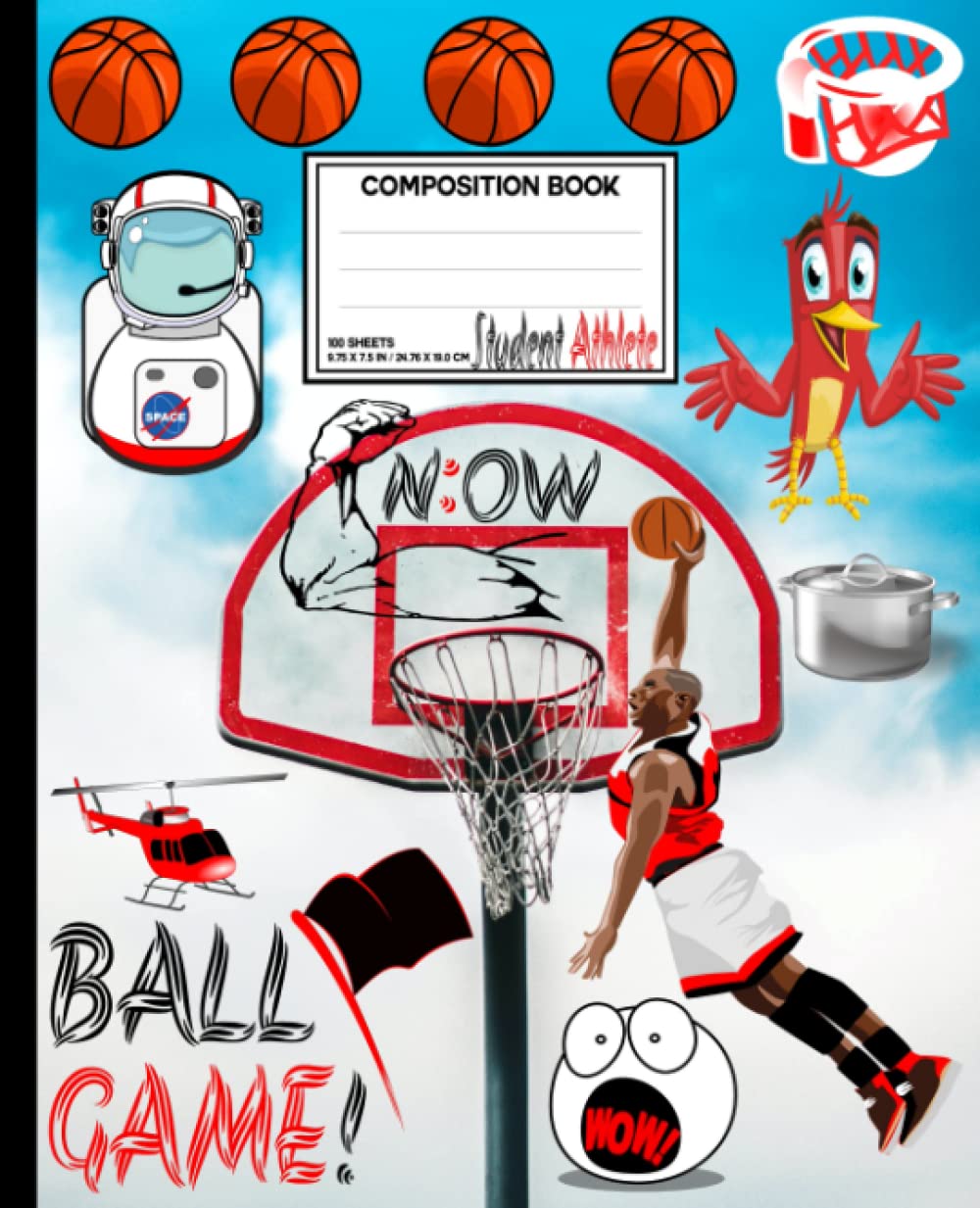 Student Athlete Basketball Composition Book: Notebook Journal for ...