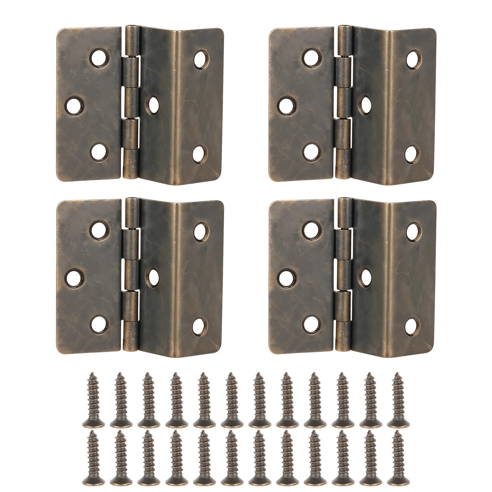 Three Fold Hinges, 4 Pieces Small Hinges for Wood Metal Chest Hinges ...