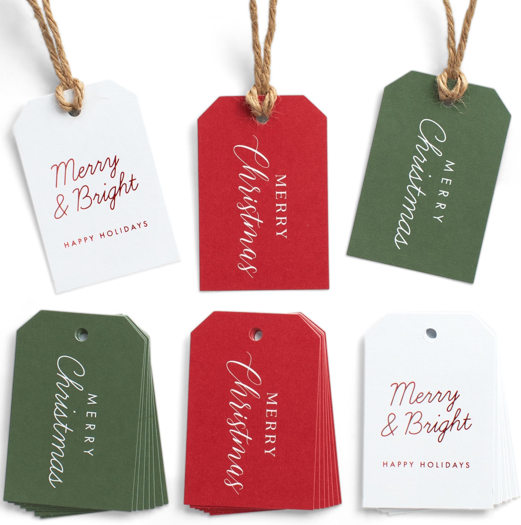 Amazon.com: Christmas Tree Gift Tags, 120 pcs Paper Tags with Strings ...