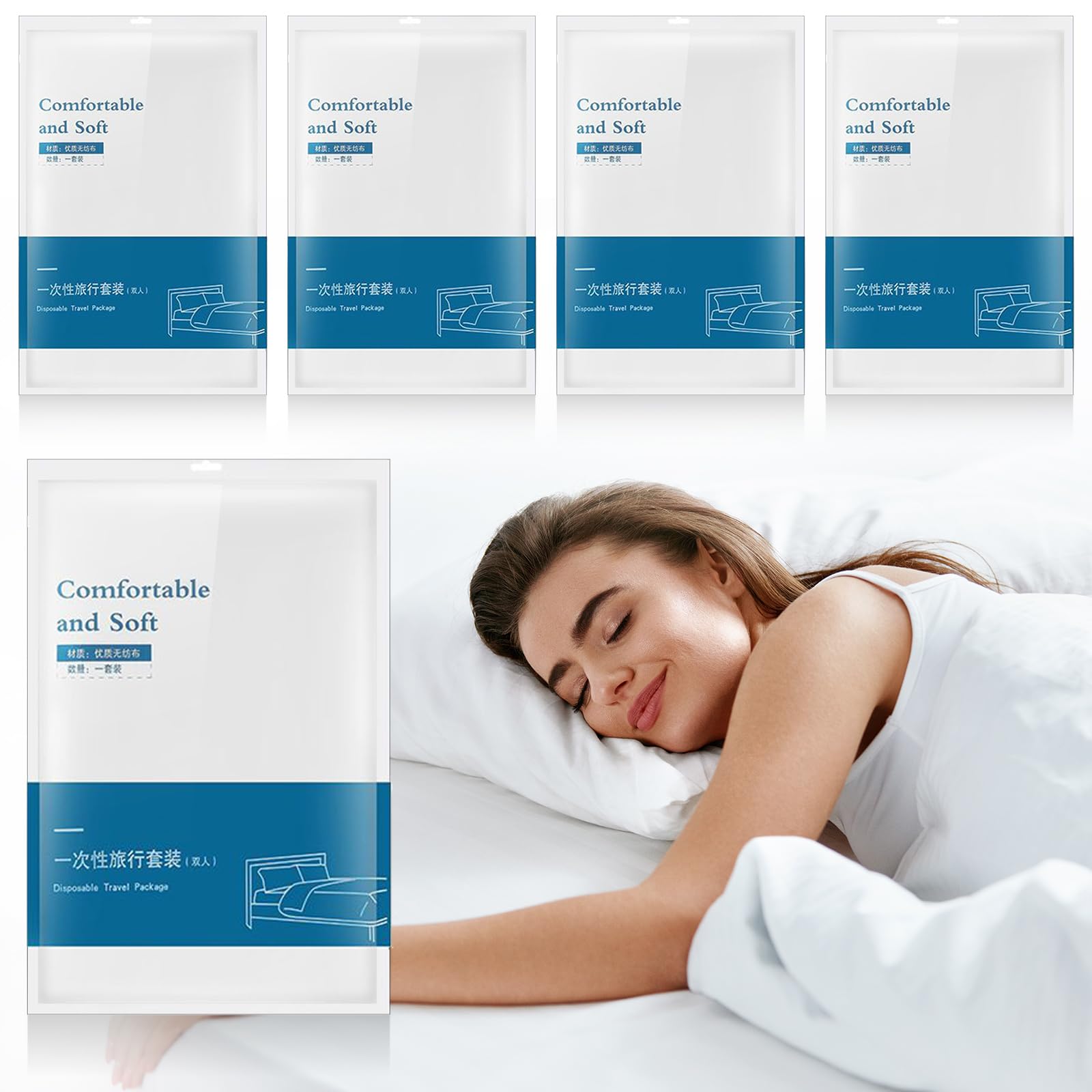 Amazon.com: Preboun 5 Sets Disposable Bed Sheets Disposable Sheets ...