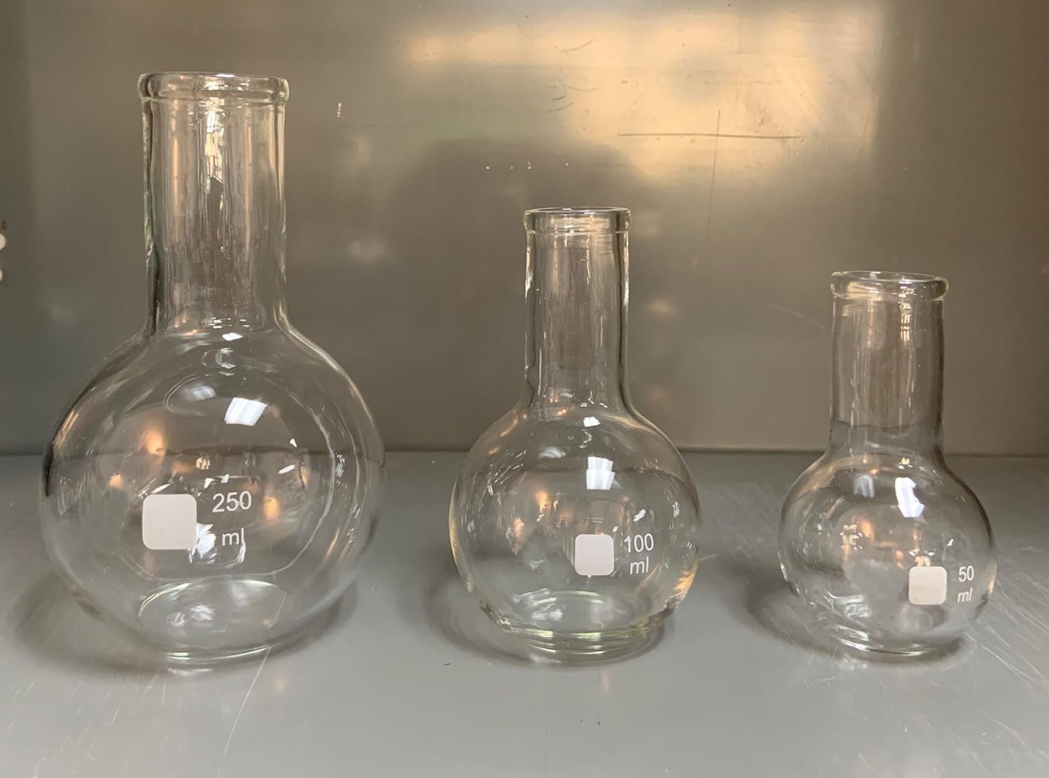 Boiling Flask Borosilicate Glass (50ml) : Amazon.in: Industrial ...