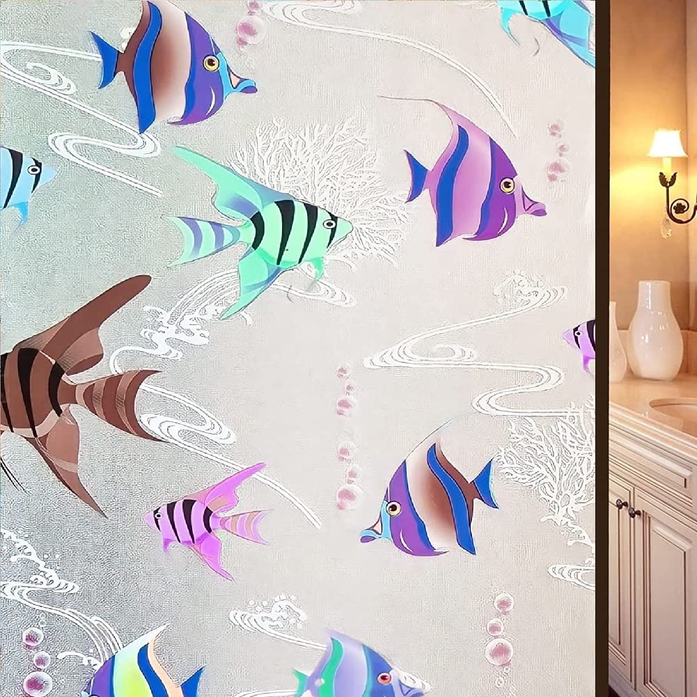 Buy ONEHOME Vinyl Frosted Window Self Adhesive Privacy Glass Film for ...