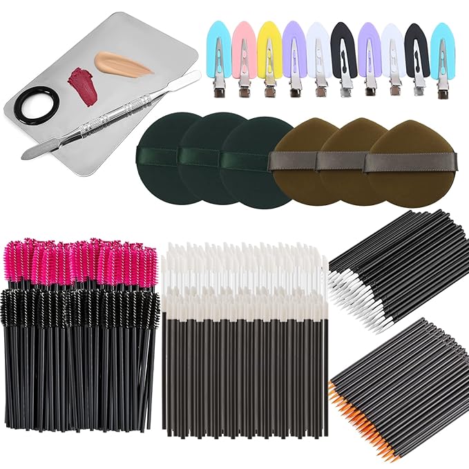 Amazon.com: 267 Pieces Disposable Makeup Applicators Kit with Makeup ...