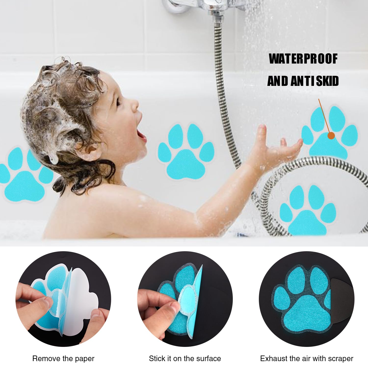Snapklik.com : Non-Slip Bathtub Stickers, 30 Large PCS Safety Bathroom ...