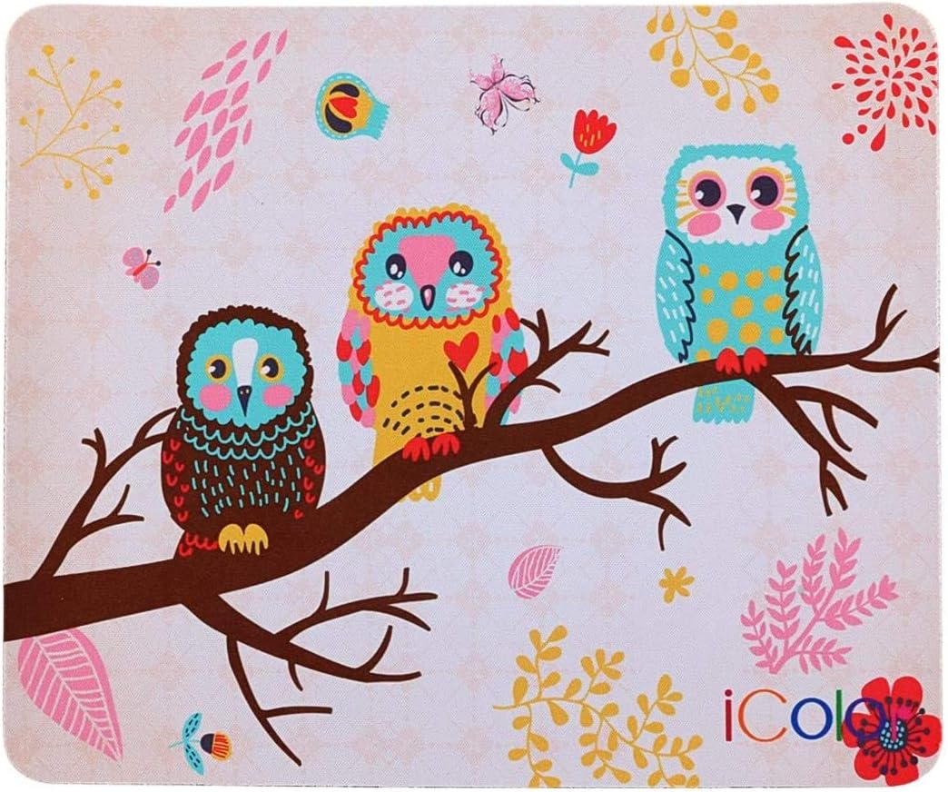 Amazon.com : ICOLOR Cute Three Owls Design Computer Optical Neoprene ...