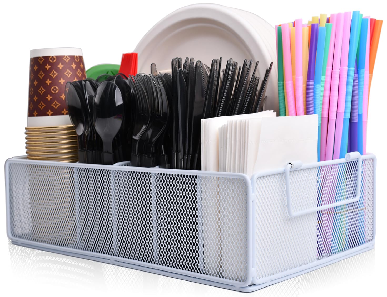 Amazon.com - Paper Plate Organizer For Kitchen Countertop, Metal ...