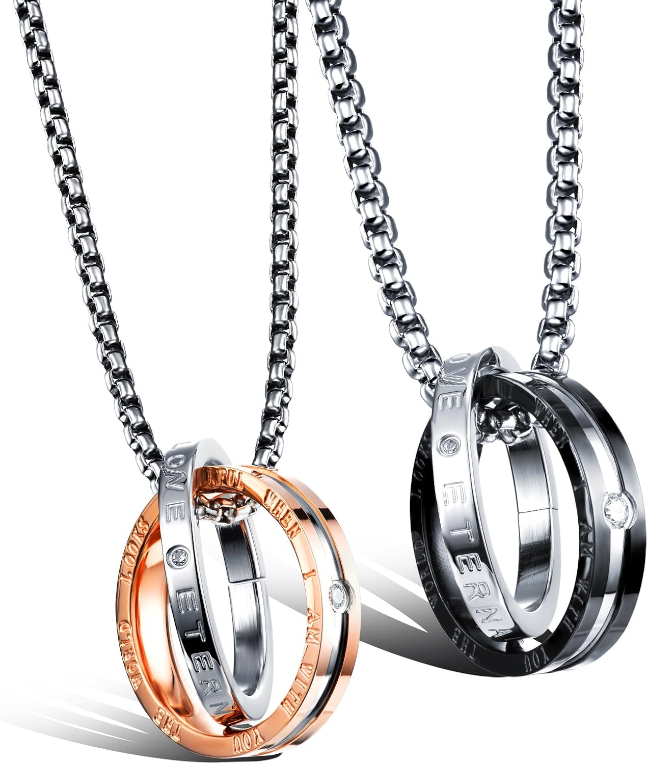 Fate Love Couple Necklace His and Hers Matching Pendants Necklace Set ...