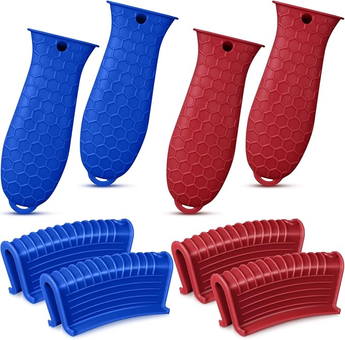 Amazon.com: 8 Pieces Silicone Hot Handle Holder Non Slip Pot Handle ...