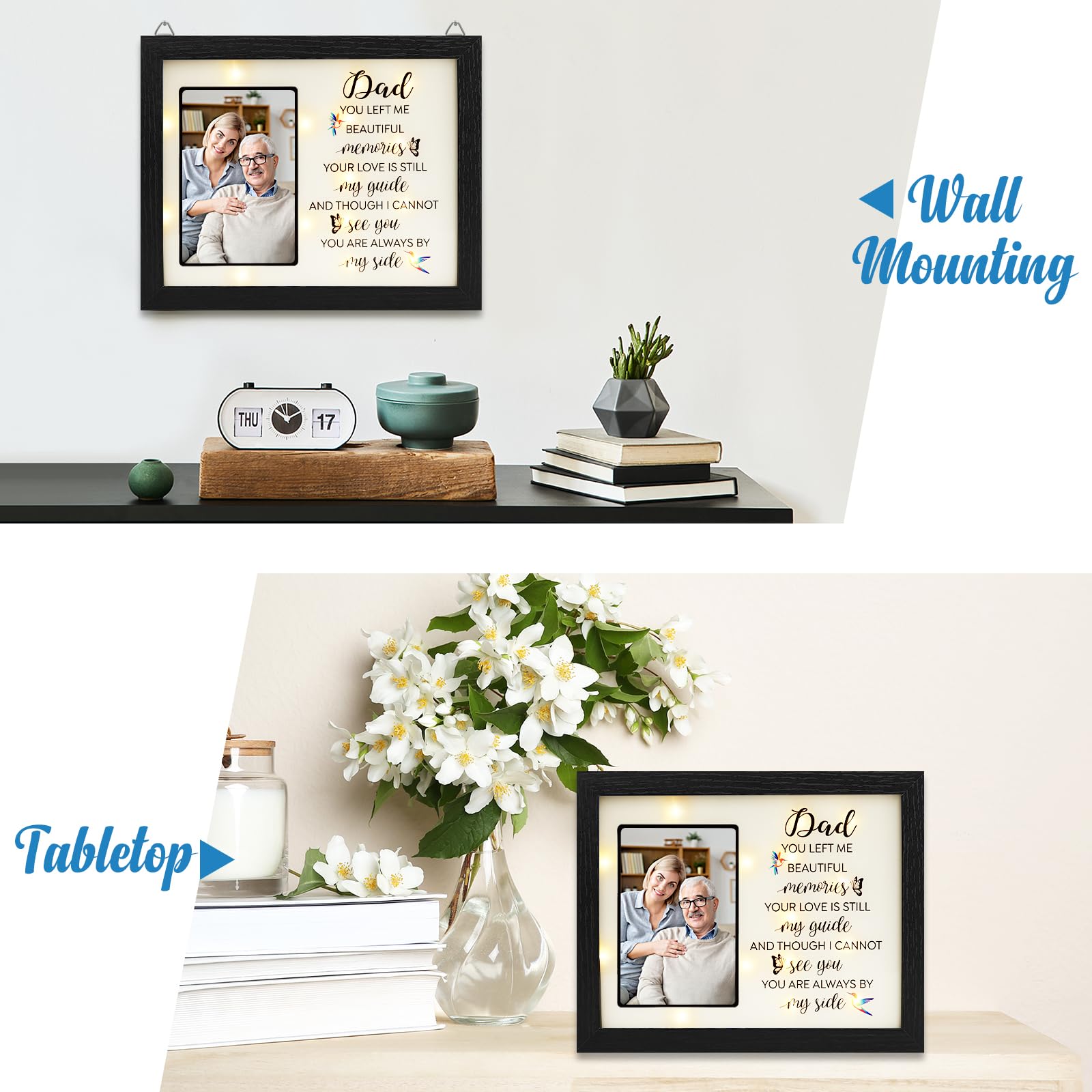 Snapklik.com : Sympathy LED Shadow Box 4x6 Picture Frame - Memorial ...