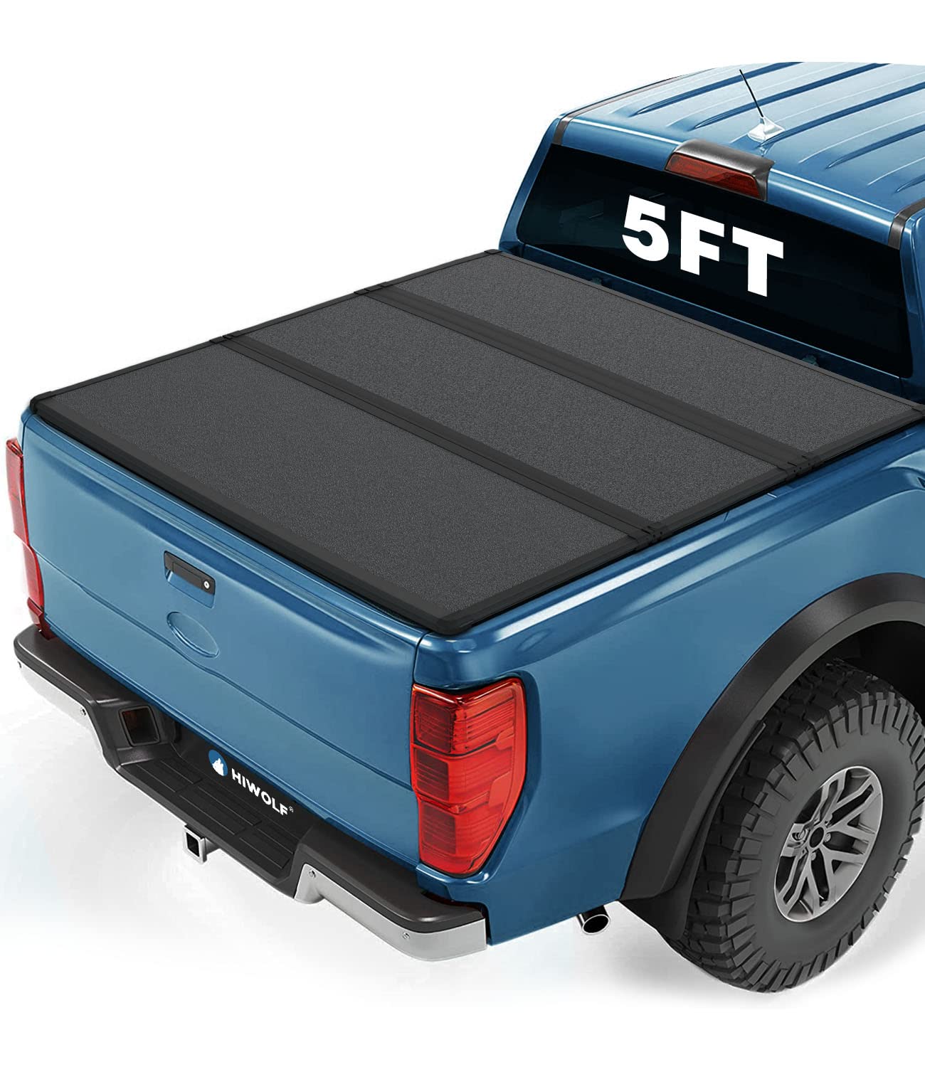 Amazon.com: HIWOLF FRP Hard Tri Fold Truck Bed Tonneau Cover Fits 2019 ...