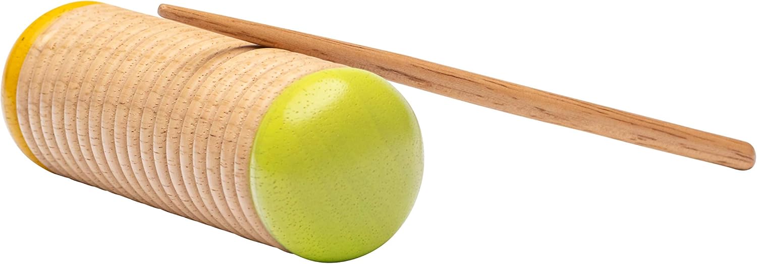 FUZEAU - 70783 - Guiro shaker en bois peint - 2 en 1 à secouer à ...