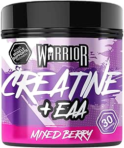 Warrior Creatine Monohydrate Plus EAA – 30 Servings Muscle Recovery & Support Formula with ...