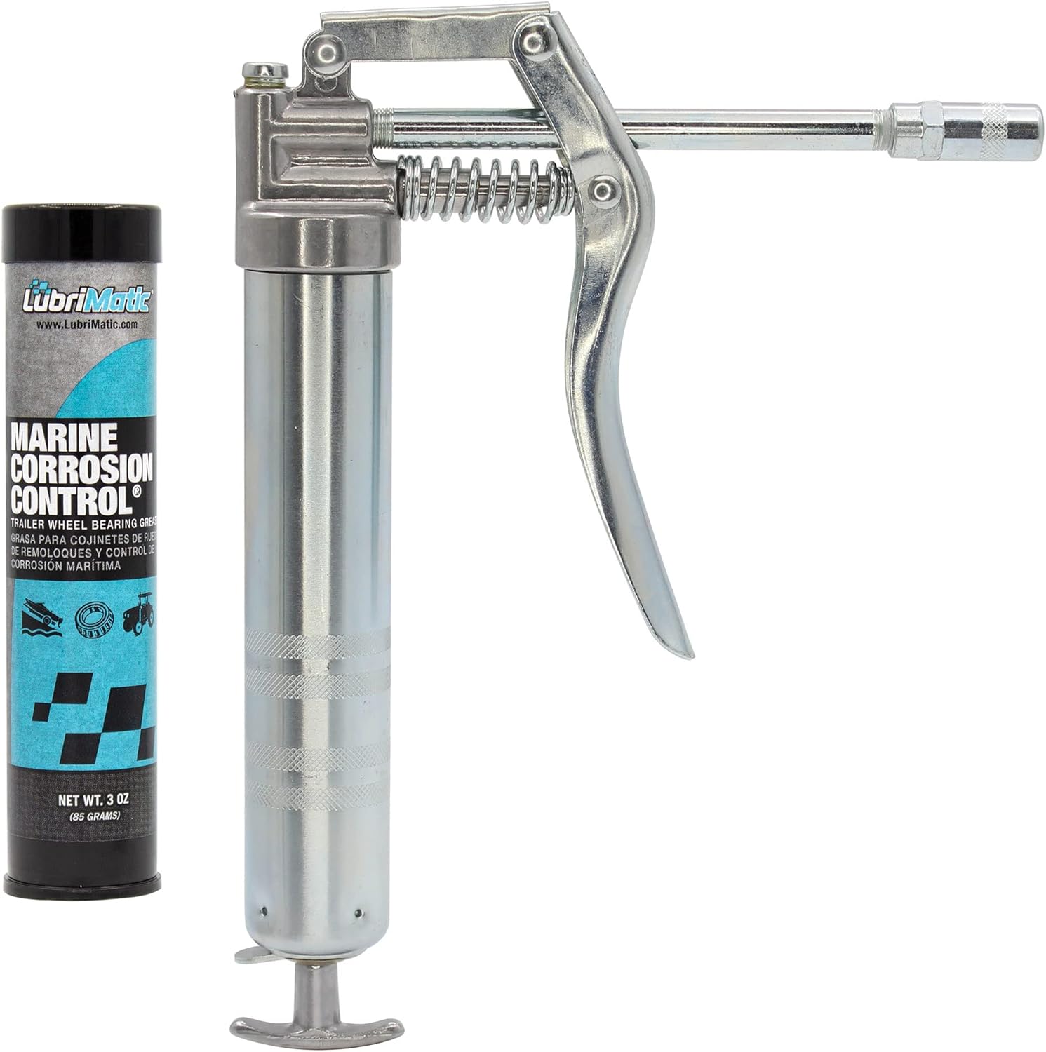 LubriMatic 30-190 Mini Grease Gun Kit + Corrosion Control Marine Grease ...