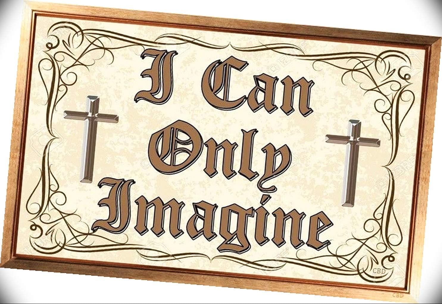 Amazon.com: Man Cave Decorative Signs I Can Only Imagine Religion Cross ...
