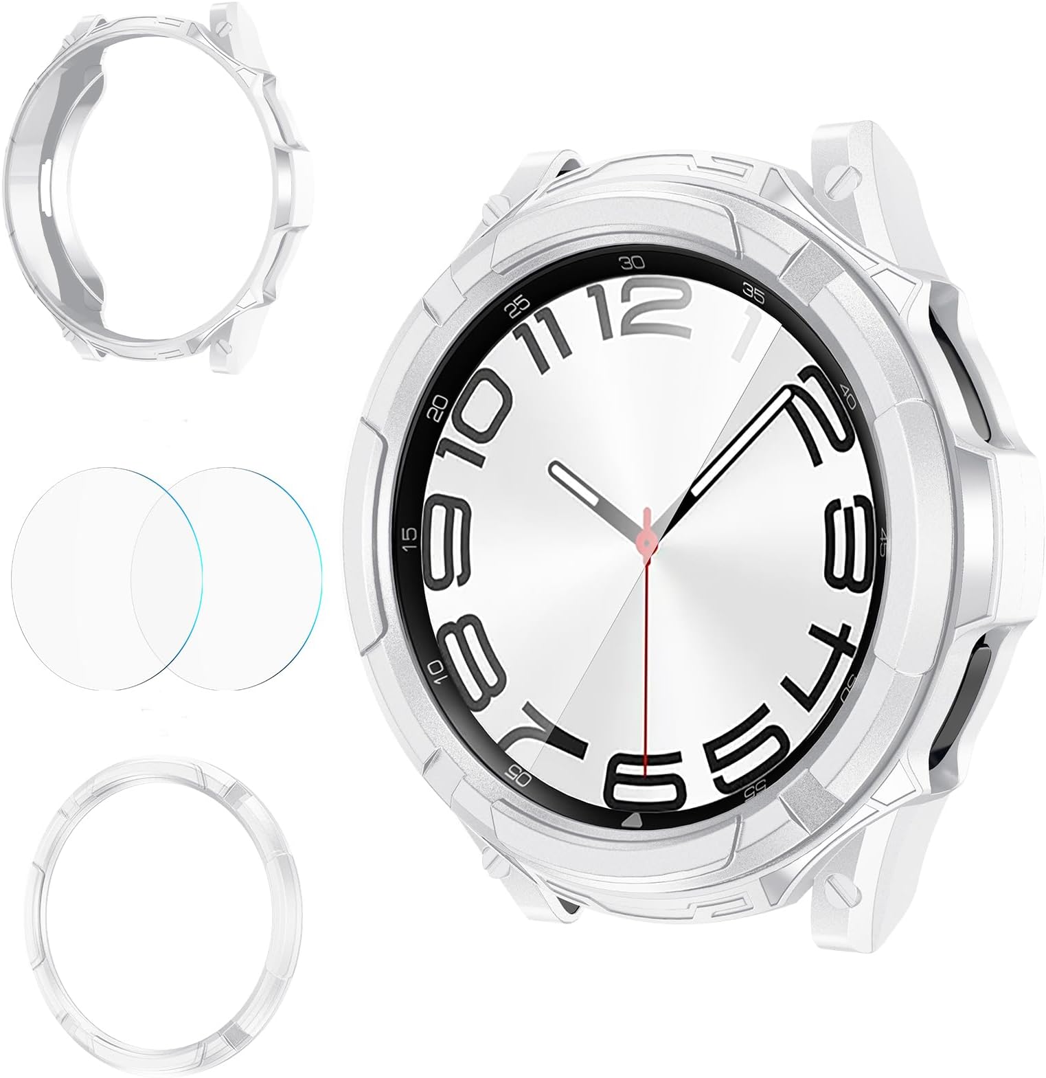 Amazon.com: MOOISVS 3 Packs for Galaxy Watch 6 Classic 43mm Case, Bling ...