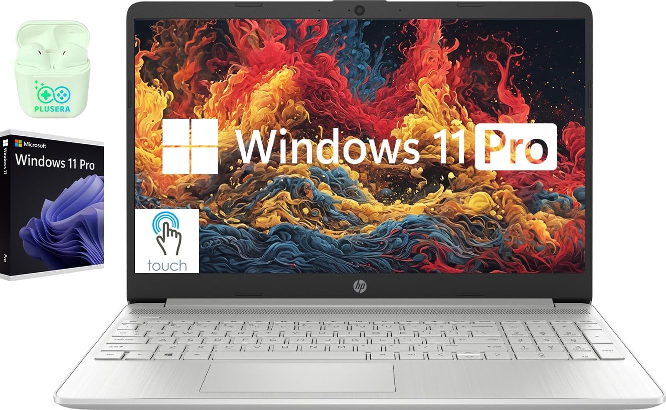 Amazon.com: HP 15.6" Touchscreen Laptop Computer, Windows 11 Pro Laptop ...