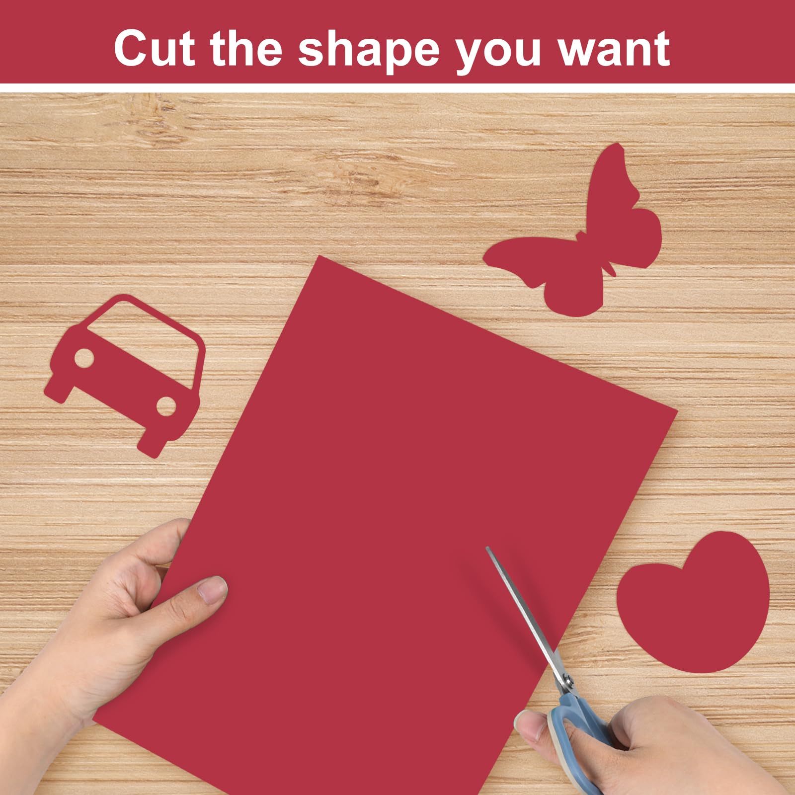 Snapklik.com : 100 Sheets Red Cardstock Paper, Colored Printer Paper 8. ...