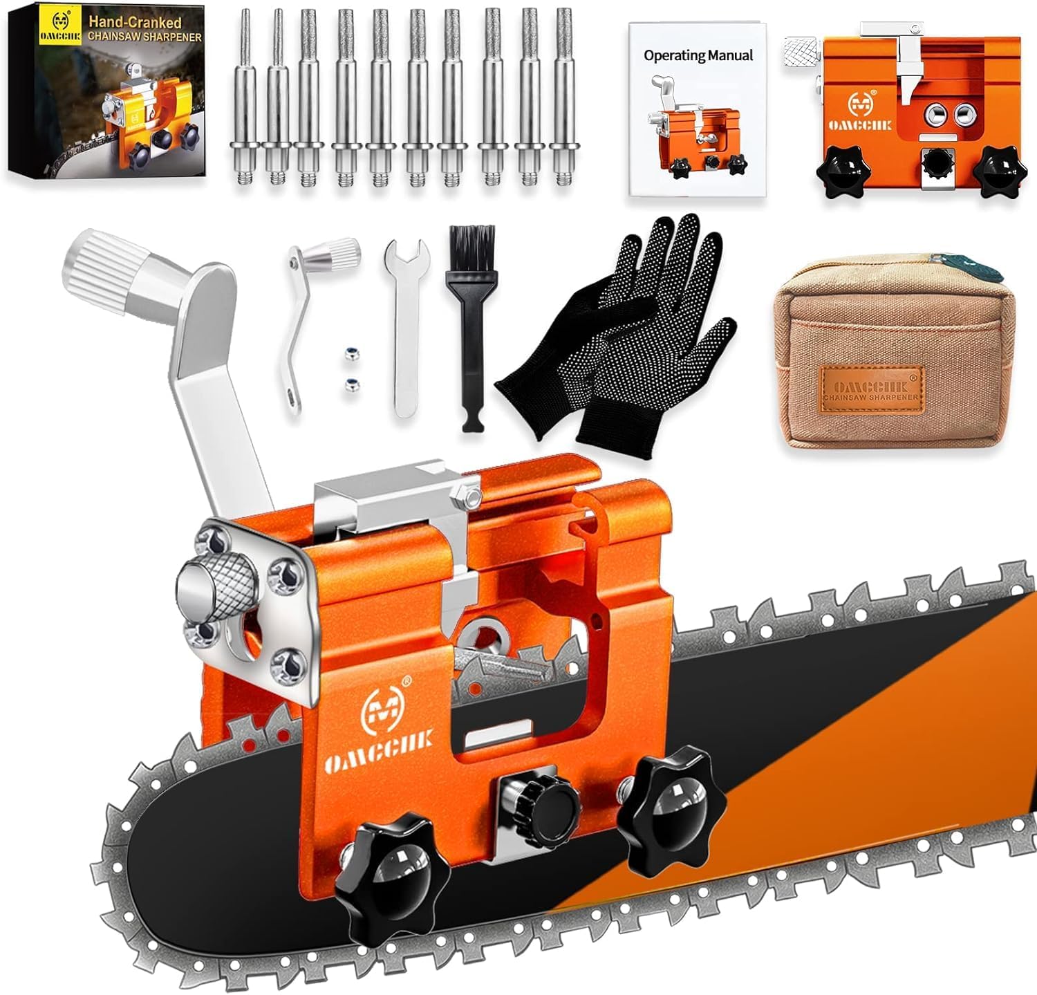 Amazon.com: OMCCHK Chainsaw Sharpener Jig, Portable Chain Saw Sharpener ...