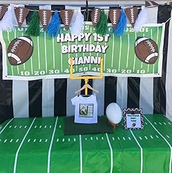 Amazon.com: Beistle Plastic Game Day Football Tablecover for Rectangle ...