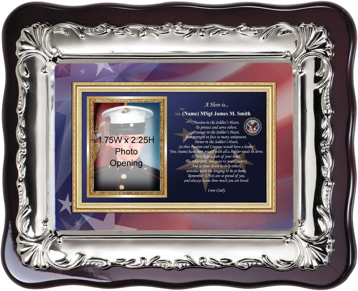 Amazon.com - Military Photo Frame Personalized Plaque Retirement Poem ...