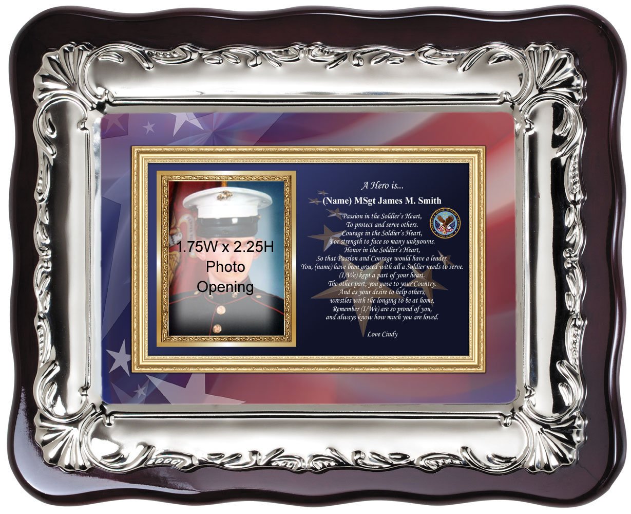 Military Photo Frame Personalized Plaque Retirement Poem Usmc Navy Usaf ...